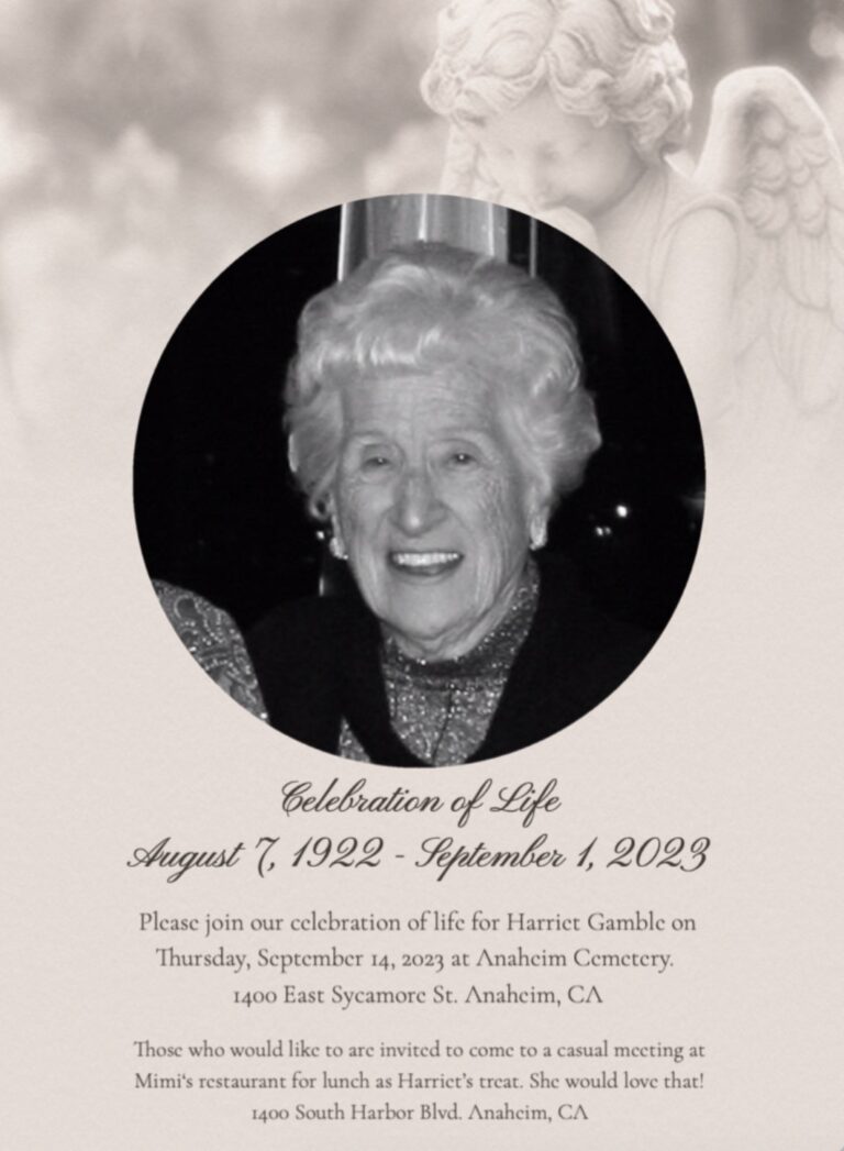 Harriet Jean Adams Held Gamble - Hilgenfeld Mortuary